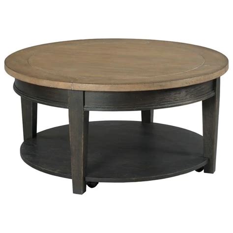Hammary Hancock 038 911 Transitional Round Coffee Table With Removable Casters Home