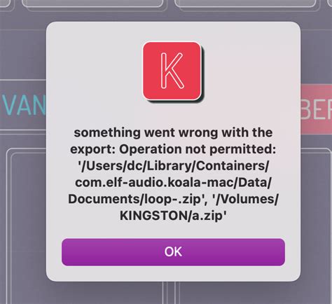 Problems Exporting With Osx Rkoalasampler