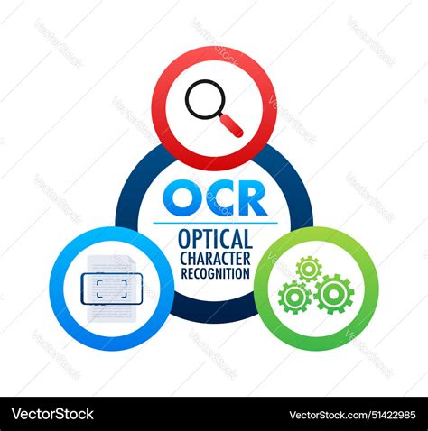 Ocr Optical Character Recognition Document Scan Vector Image