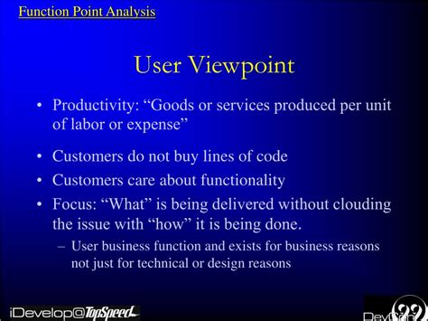 Ppt Sizing Your Development Effort Using Function Point Analysis Powerpoint Presentation Id