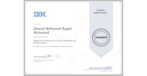 Completion Of Linux Commands And Shell Scripting Course Ahmed Ragab Posted On The Topic Linkedin