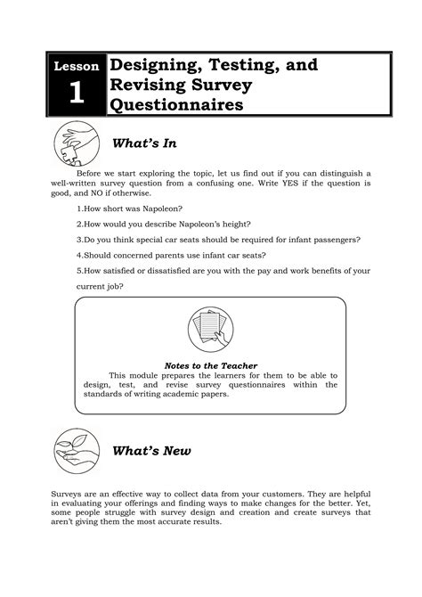 eapp quarter 2 module 5 designing testing and revising survey