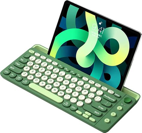 Moshou Retro Typewriter Keyboard With Tablet Stand Wireless
