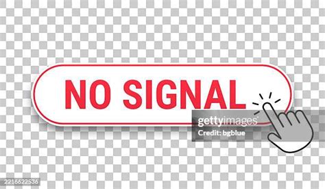 No Signal 3d Click Web Button With Hand Cursor On Blank Background High
