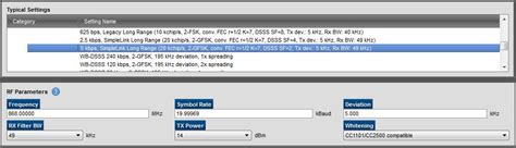 Launchxl Cc1310 Cc1310 Smartrf Settings In High Speed Mode And Long Range Mode Sub 1 Ghz