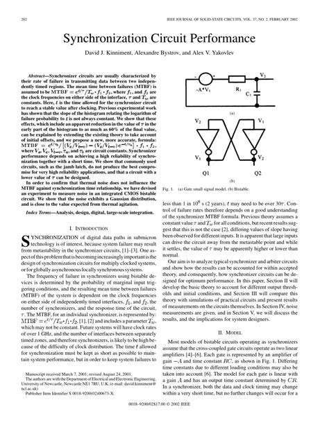 Pdf Synchronization Circuit Performance