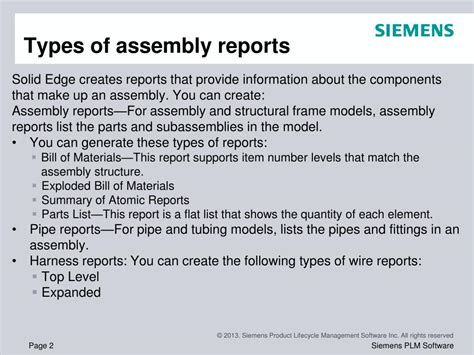 Ppt Solid Edge St6 Training Assembly Reports Powerpoint Presentation