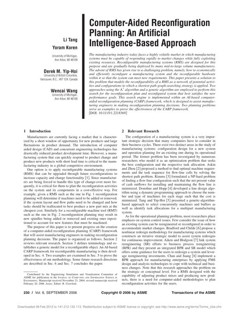 Pdf Computer Aided Reconfiguration Planning An Artificial Intelligence Based Approach