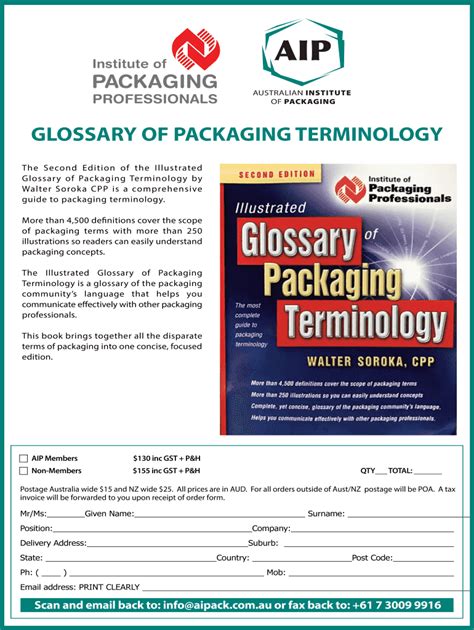 Packaging Terminology Pdf Fill Online Printable Fillable Blank