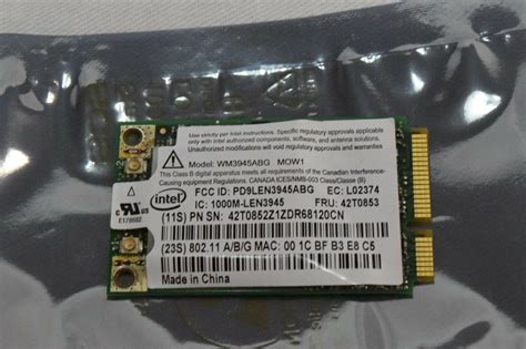 Intel Wireless Wifi Card Mini PCIe Card WM3945ABG MOW1