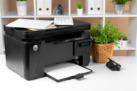 Premium Photo Printer Copier Scanner In Office Workplace