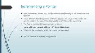 Pointer Arithmetic In C Pptx Programming Languages Computing