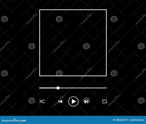 Audio Player Interface Template With Album Cover Frame Slider Progress Bar Play Pause Repeat
