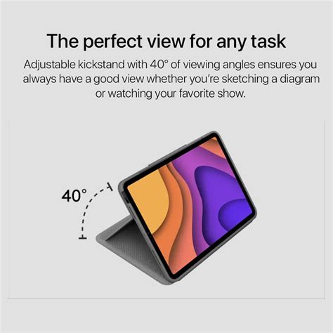 Logitech Folio Touch Backlit Keyboard Case With Trackpad For Ipad Air 4th And 5th Gen