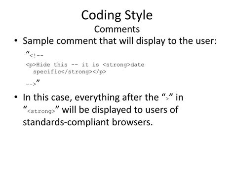 Ppt Xhtml Coding Standards Powerpoint Presentation Free Download