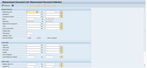 OIRL SAP Tcode Measurement Document List OIRL SAP Tcode Measurement Document List
