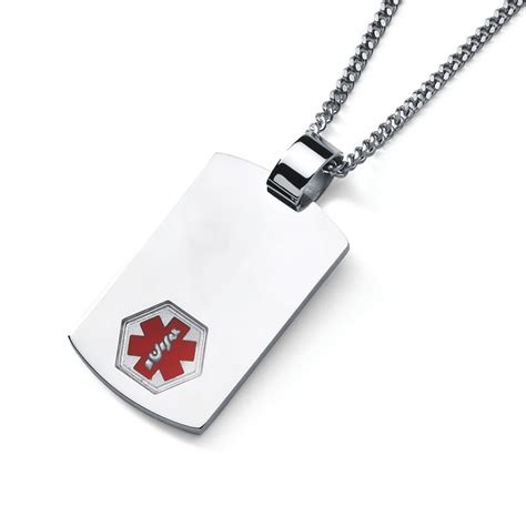 Medical Alert Necklace Stainless Steel Beadifulbaby