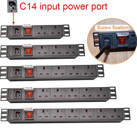 Server Rack Pdu Power Strip Distribution Unit 2 12 Ways 3pin Uk Extension Socket Switch Power