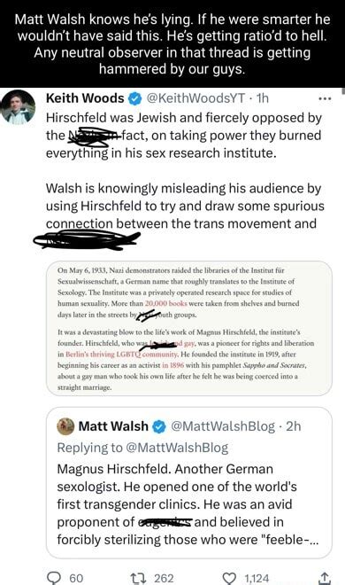 Matt Walsh Knows Hes Lying If He Were Smarter He Wouldnt Have Said This Hes Getting Ratiod