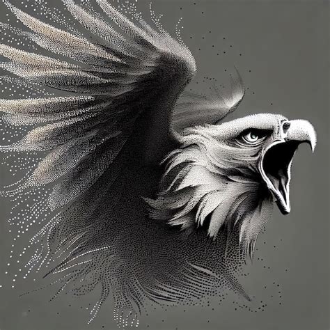 Premium Photo Particle Eagle Vector Illustration Composition