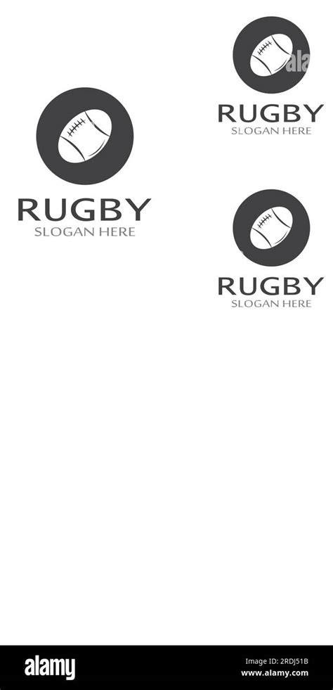 Rugby Ball Logo Using Vector Illustration Design Concept Can Be Used For Sports Logos And A