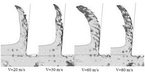 Chip Formation At Different Cutting Speed In Abaqus Feed Rate 0 08 And Download Scientific