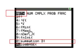 Finding Summation Using The Graphic Calculator Ti Emily Learning