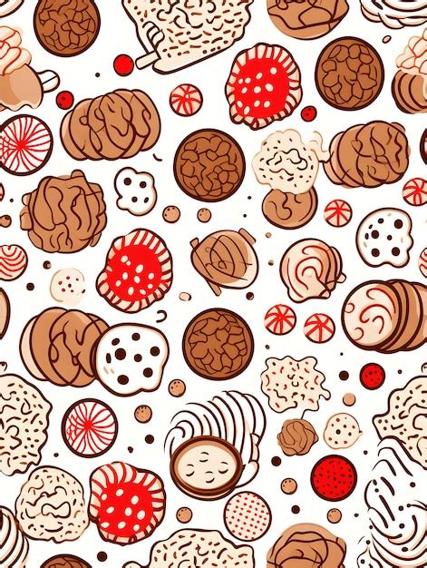Premium Photo Cookies Pattern Like A Illustration