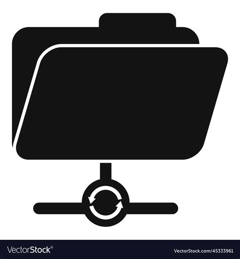 Folder Storage Icon Simple Data Backup Royalty Free Vector