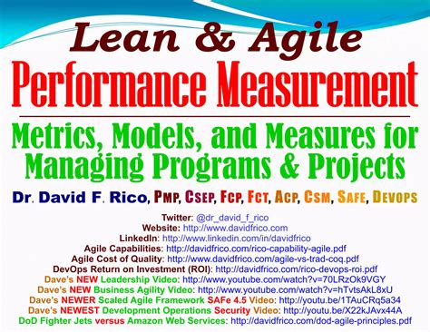 Agile Performance Measurement Metrics Models And Measures For Managing Programs And Projects Ppt