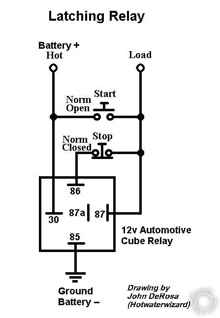 Self Latching Relay Circuit Diagram Wiring Digital And Schematic