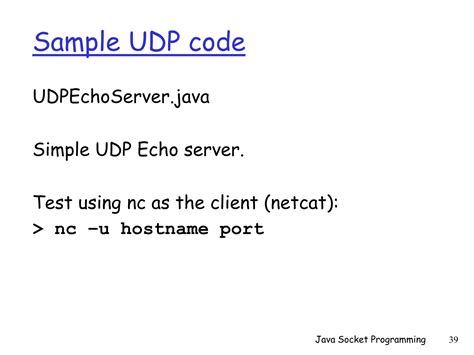 Networkingpptclientserver Socket Uses In Program Ppt