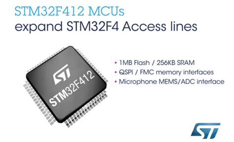 ST Tweaks Its Access Lines Of STM32F4 High Performance Microcontroller