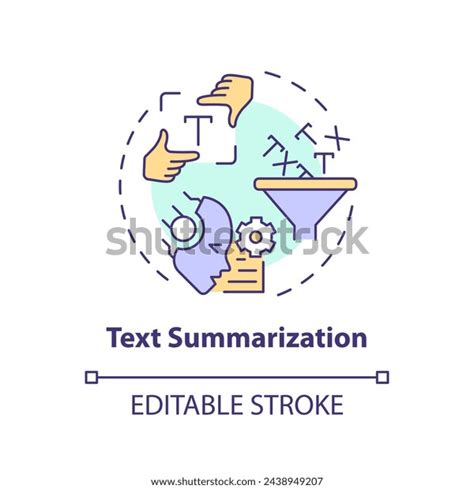 Text Summarization Multi Color Concept Icon Stock Vector Royalty Free 2438949207 Shutterstock