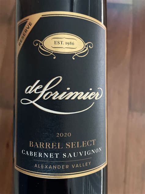 2020 Delorimier Cabernet Sauvignon Reserve Barrel Select Alexander