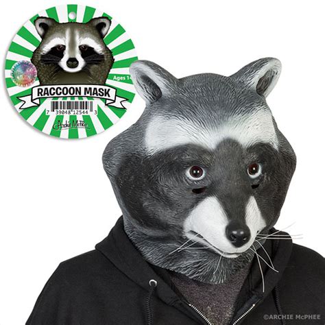 A Hilarious Realistic Looking Latex Raccoon Mask By Archie Mcphee
