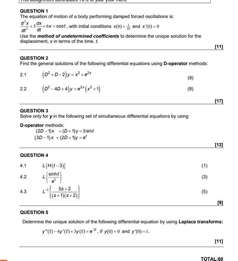 Solved QUESTION The Equation Of Motion Of A Body Chegg