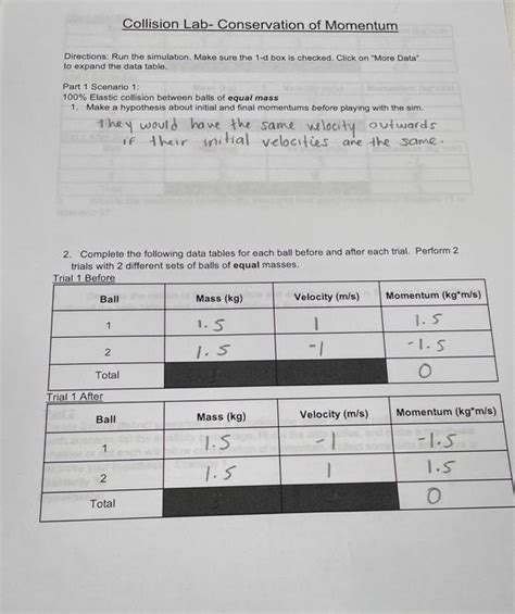 Solved Collision Lab Conservation Of Momentum Directions Run The Answer Transtutors