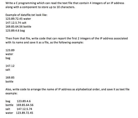 Solved Write A C Programming Which Can Read The Text File