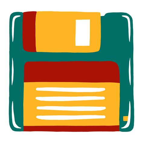 Vintage Floppy Disk Illustration 9582937 Png