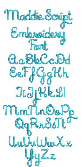 Maddie Script Embroidery Font Embroidery Fonts Hand Lettering Alphabet Fonts Lettering