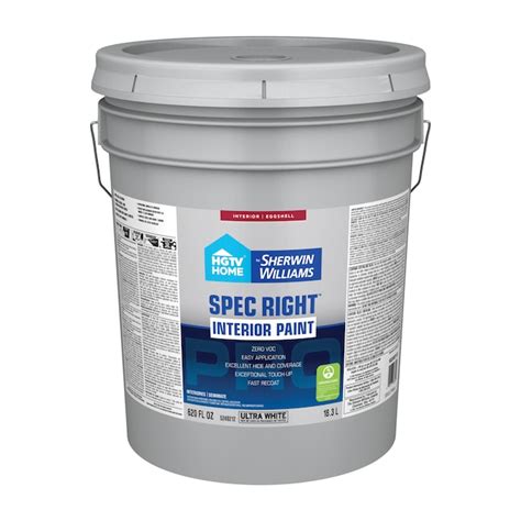 Hgtv Home By Sherwin Williams Spec Right Eggshell Ultra White Tintable
