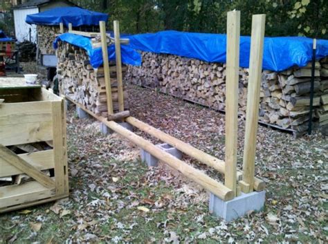 Cinder Block Stacking Method Firewood Hoarders Club