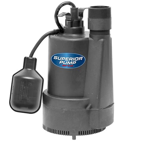 Superior Pump 92330 Thermoplastic Sump Pump With Tethered Float Switch