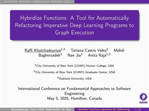Hybridize Functions A Tool For Automatically Refactoring Imperative Deep Learning Programs To