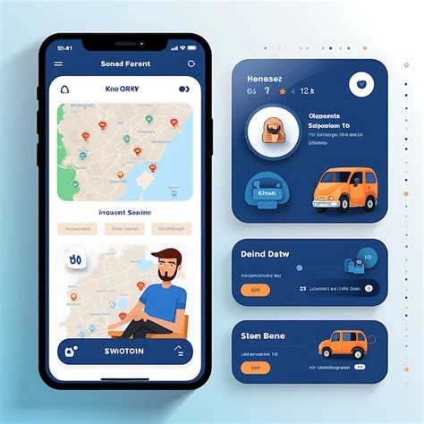 premium ai image mobile app design of delivery service courier
