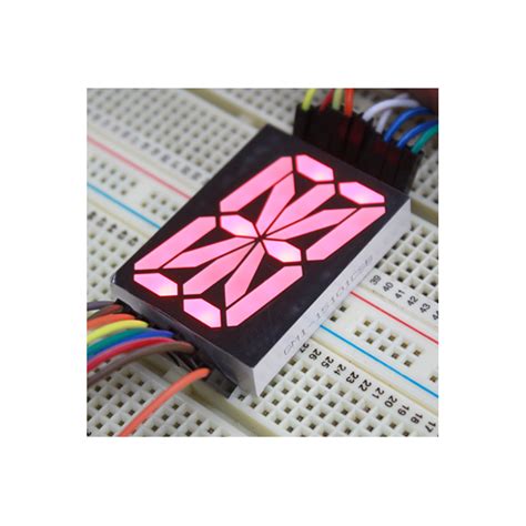 D16cc Alfa G Display 16 Segmentos 1 Digito Alfanumérico Color Rojo Cátodo Común Grande 43x31mm