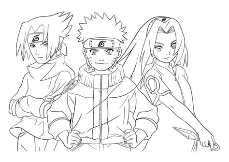 Free Naruto Sasuke And Sakura Haruno Coloring Sheet And Pdf To Print