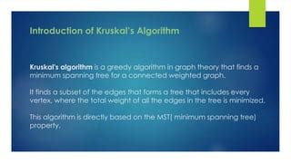 Understanding Kruskal S Algorithm From Theory To Real World Application Pptx