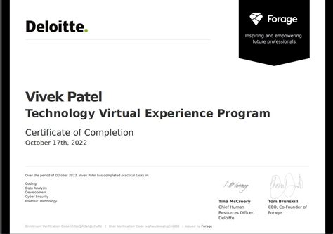 Virtualinternship Forage Deloitte Dataanalytics Forensictechnology Vivek Patel